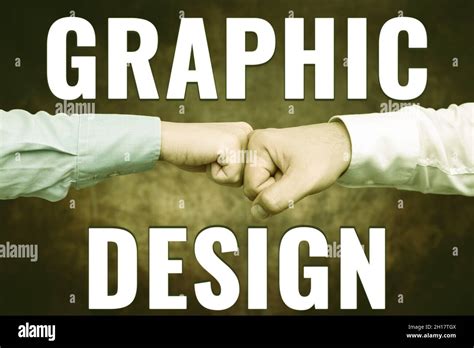 Text Caption Presenting Graphic Design Word Written On Art Or Skill Of Combining Text And