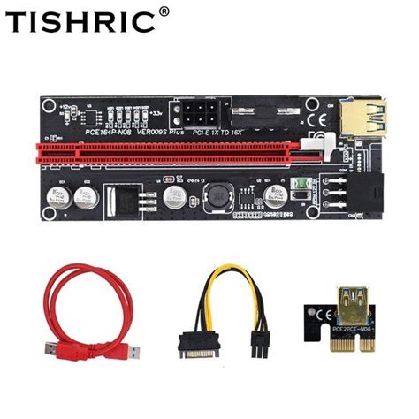 Tishric Ver009s Plus Pcle Riser For Video Card Riser 009s Plus Usb3 0 Cable Adapter Pci E 16x
