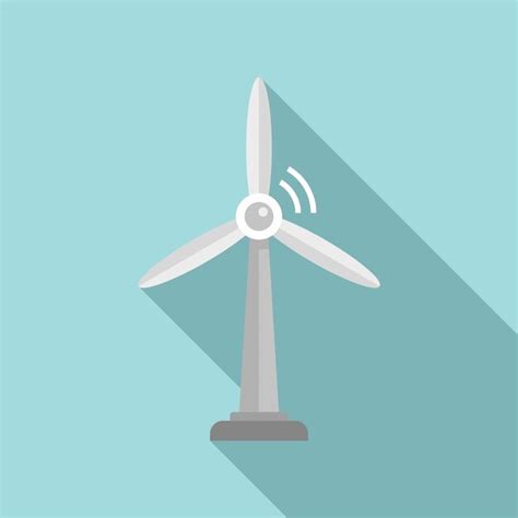 Premium Vector Wind Turbine Icon Flat Illustration Of Wind Turbine