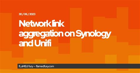 Network Link Aggregation On Synology And Unifi
