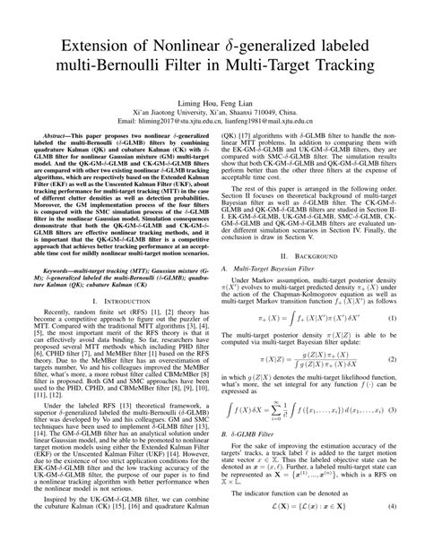 Generalized Labeled Multi Bernoulli Filter At Billy Mcmanus Blog