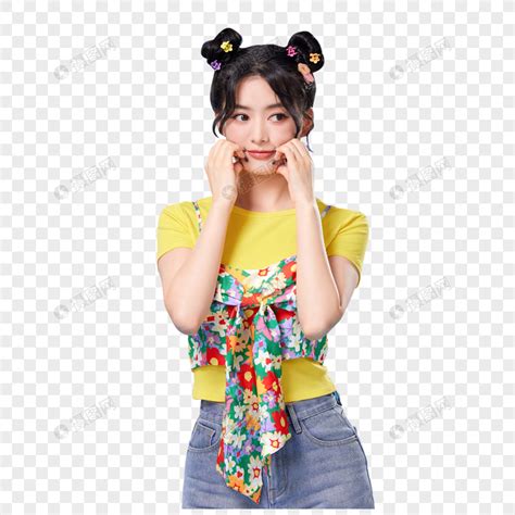 귀여운 표정으로 장난스러운 소녀 Png 일러스트 무료 다운로드 Lovepik