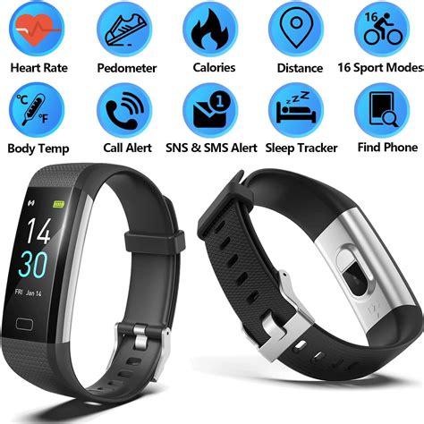 Engerwall Fitness Tracker Step Counter Heart Rate Monitor Sleep Tracker Smartwatch For