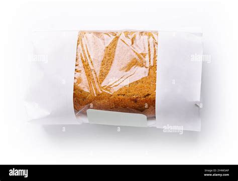 Delicious Loaf Of Bread Wrapped In Plastic And Paper Packaging With