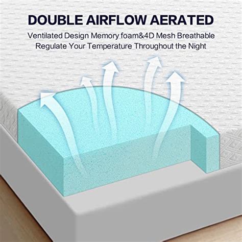 Tekamon 3 Inch Gel Infused Memory Foam Bed Mattress Topper Removable