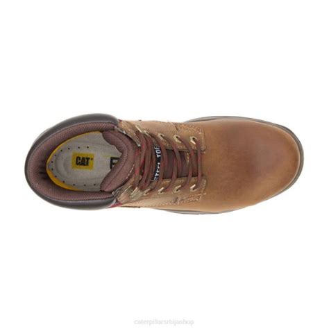 Жене дриверсе радне чизме од 6 водоотпорних челичних прстију Caterpillar тамно браон Td0r284