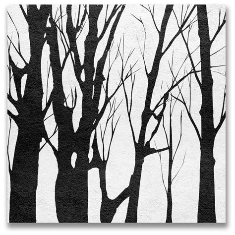 Картина на холсте квадратная 100 см монохром Деревья купить за 13790 руб в интернет магазине