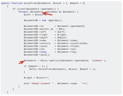 Json Php Recursive Foreach With Left Right And Depth Stack Overflow