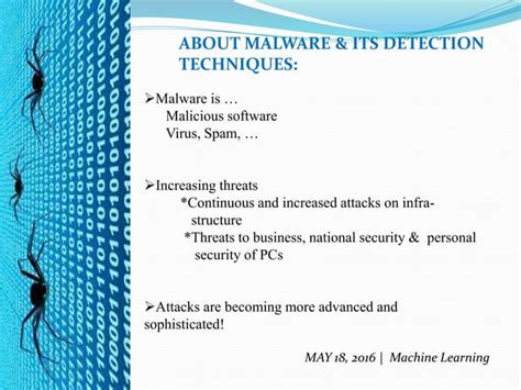 Malware Detection Using Machine Learning Techniques Pptx Computing