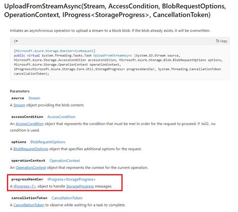 Track Upload Progress In Azure Blob Storage Stack Overflow