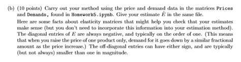 5 Estimating The Elasticity Matrix In This Problem