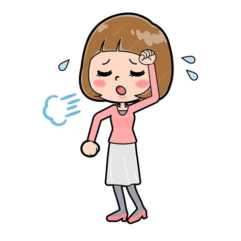 Premium Vector Cute Cartoon Character Of Young Woman With A Gesture