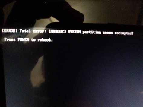 NXBOOT SYSTEM Partition Seems Corrupted Somebody Help Me I Got The Boot0 Boot1 And