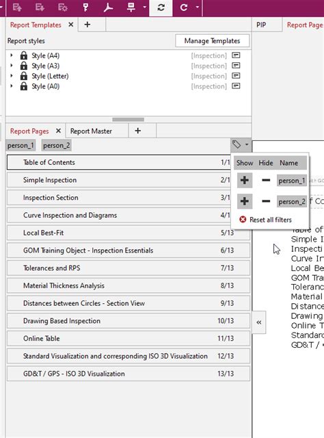Multiple Reports In One Program 3d Inspection And Mesh Editing Zeiss