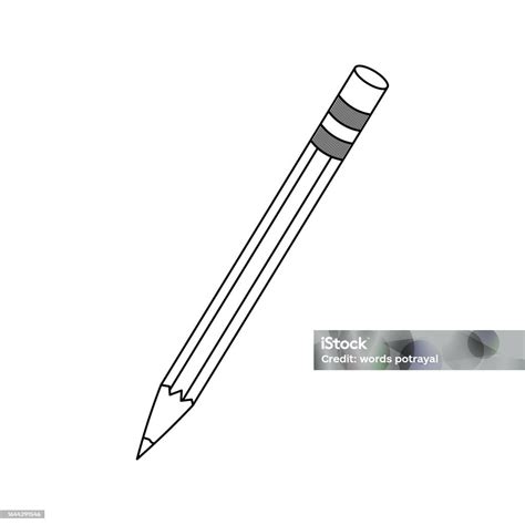 손으로 그린 아이들 만화 벡터 그림 만화 연필 흰색 배경에 격리 공부에 대한 스톡 벡터 아트 및 기타 이미지 공부 교육
