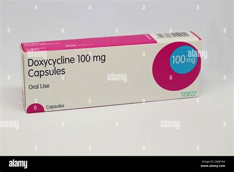 Photo Of Packet Of Doxycycline 100mg Capsules An Antibiotic Stock Photo Alamy
