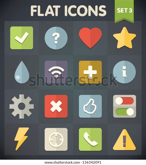 Universal Flat Icons Web Mobile Applications Stock Vector Royalty Free Shutterstock