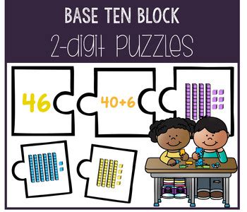 Ten Base Blocks Mab Blocks 2 Digit Puzzles Place Value Notation