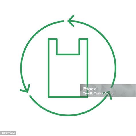 화살표가있는 원형 재활용 기호 내부의 비닐 봉지 생분해성 쇼핑백 Microplastic에 대한 스톡 벡터 아트 및 기타 이미지 Microplastic The