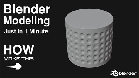 Create Boolean Design On Cylinder 1 Minute Blender Tutorial