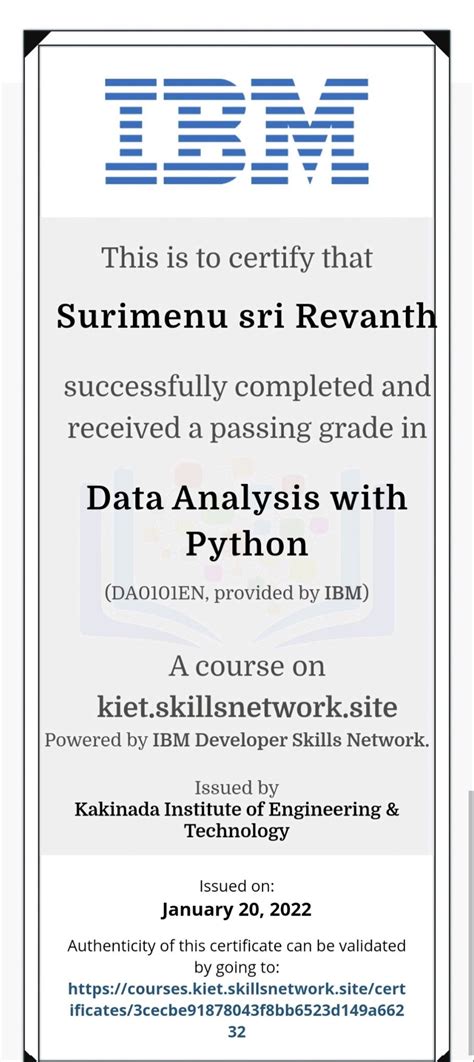Sri Revanth On Linkedin Python Dataanalysis Ibm