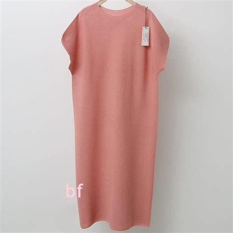 블루파이 여름원피스 홀가먼트 베니 린넨 라운드 반팔 니트 롱 베이지 핑크 소라 블랙 It