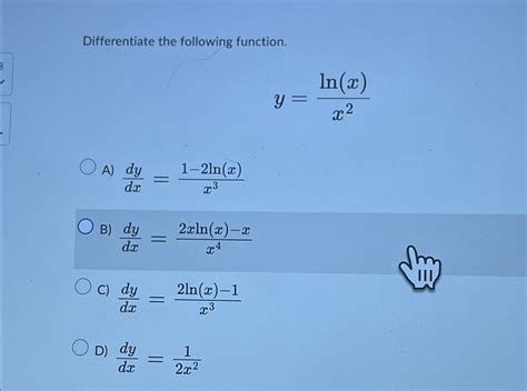 Solved Differentiate The Following