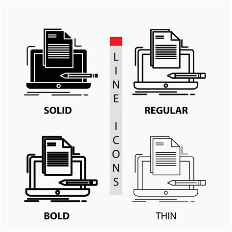 Coder Coding Computer List Paper Icon In Thin Regular Bold Line
