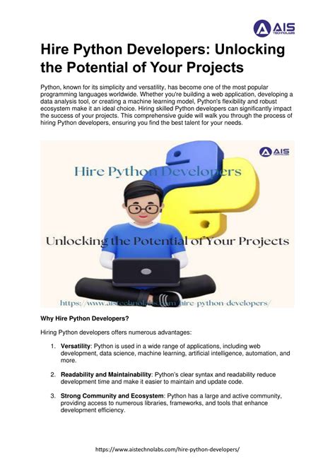 Ppt Comprehensive Guide To Hire Python Developers Key Skills Hiring Process And B