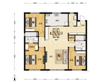 保利云上 沈阳保利云上楼盘三居室户型图 房型图 沈阳贝壳新房
