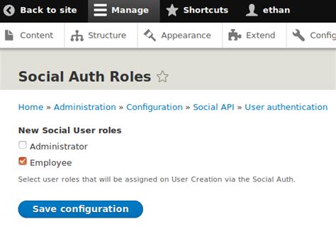 Social Auth Roles Drupal Org