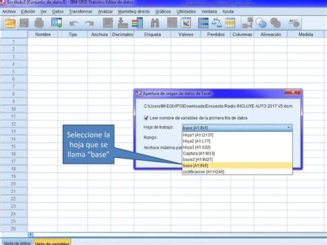 Tu SPSS Importar Archivo De Excel A SPSS