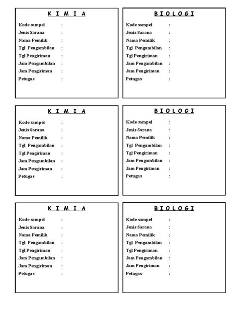 Label Pengambilan Sampel Pdf