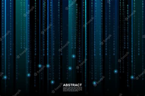 premium vector blue binary concept background