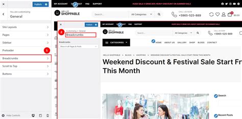How To Setup Breadcrumbs Bosa Themes