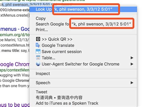 How Do I Put The Selected Textlink In My Chrome Extensions Page Context Menu Stack Overflow