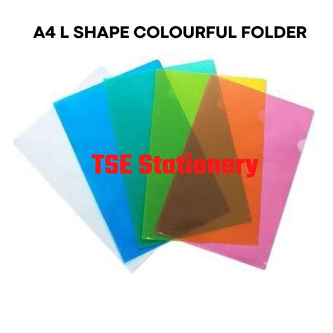 A Colour Transparent L Shape Paper Document Folder Holder File Shopee Malaysia