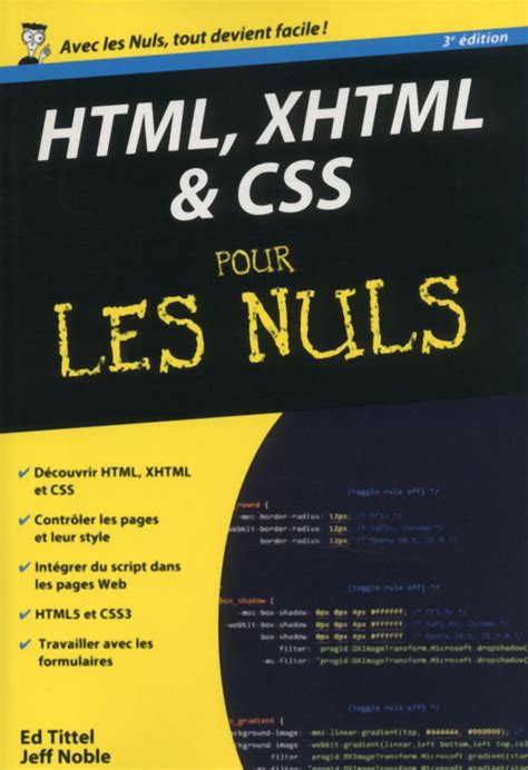 Html Xhtml Et Css Poche Pour Les Nuls 3e édition Pour Les Nuls
