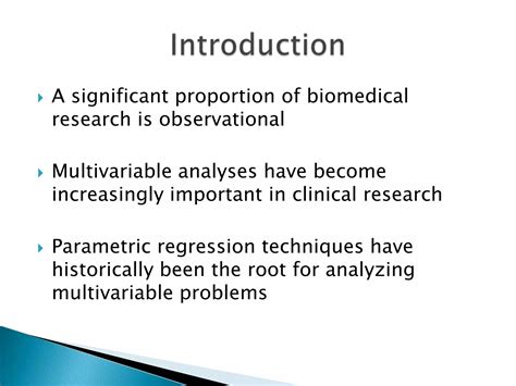 Classification And Regression Tree Analysis In Biomedical Research Ppt