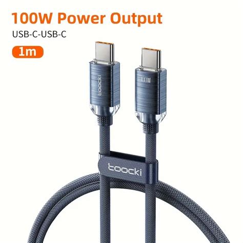 Toocki Kabel Data USB Type C To Type C Fast Charging QC PD W M