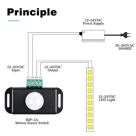 Packs V V Pir Sensor Adjustable Led C Black Infrared Motion Detector Body Motion Sensing