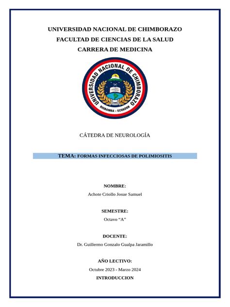 Polimiositis Pdf Enfermedad Autoinmune Inflamación