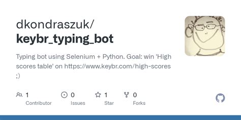 Github Dkondraszukkeybrtypingbot Typing Bot Using Selenium