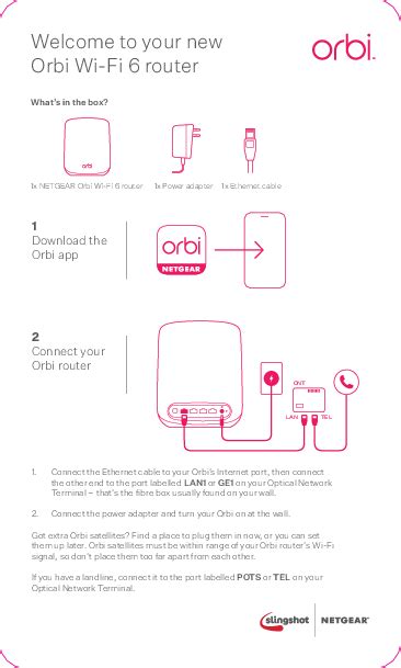 Orbi RBR350 Wi Fi 6 Router Setup Guide NETGEAR Support