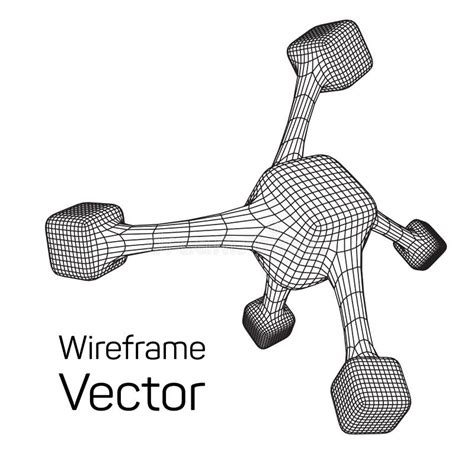 Wireframe Mesh Molecule Stock Vector Illustration Of Background 97592224