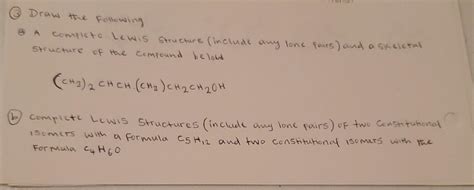 Solved Draw The Following A Complete Lewis Structure Chegg