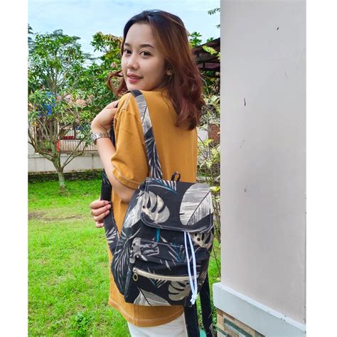 Jual RANSEL SERUT TAS WANITA TAS RANSEL WANITA TAS KANVAS TAS SERUT WANITA RANSEL SERUT