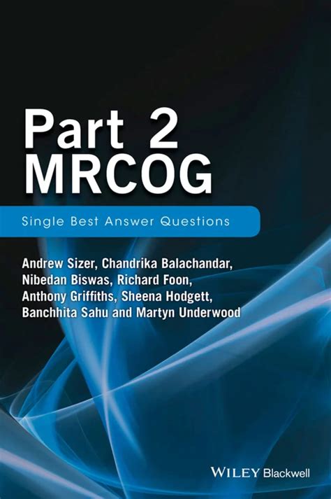 Part 2 Mrcog Single Best Answer Questions By Andrew Sizer Upmed Books