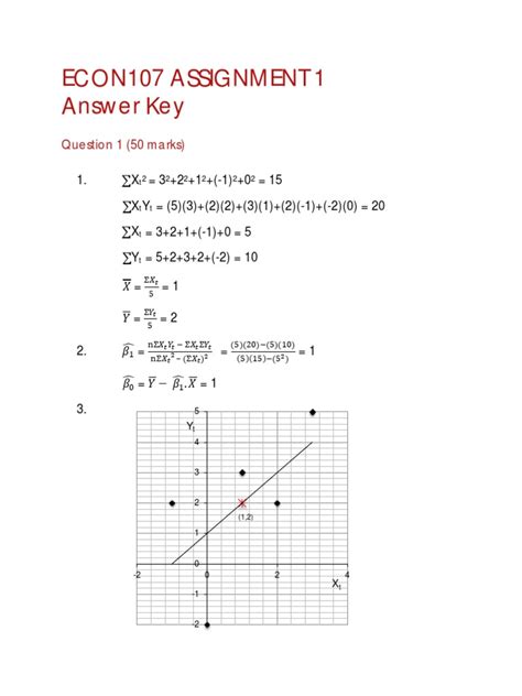 Econ107 Assignment 1 Answer Key Question 1 50 Marks Pdf Dependent And Independent