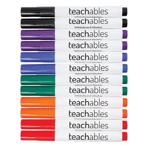 Teachables Whiteboard Markers Chisel Asst Pack Of 12